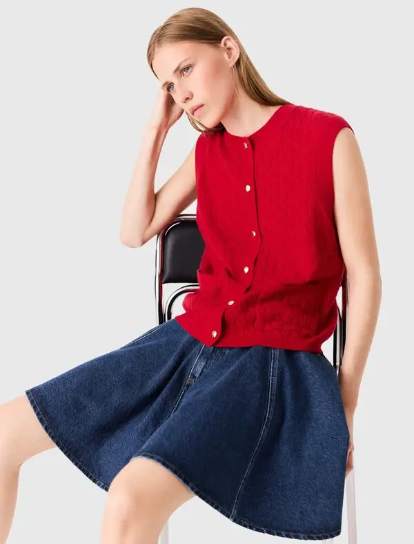 Maje Sleeveless Knit Top