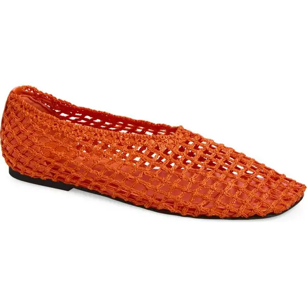 Proenza Schouler Slant Crochet Flat - Flame