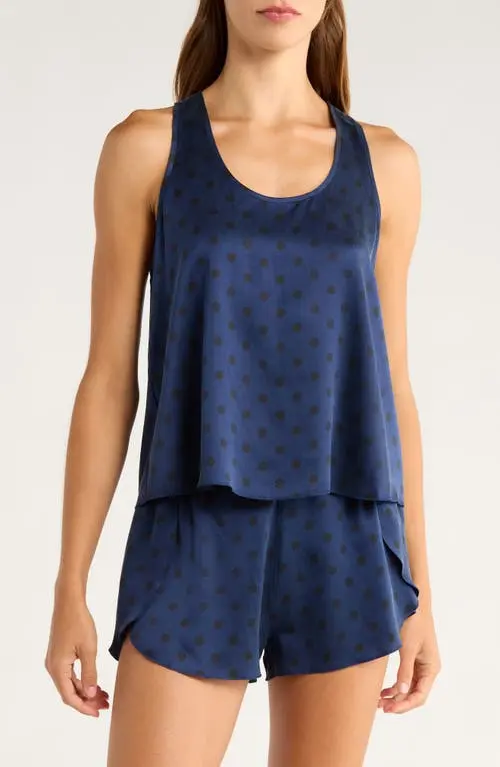 Lunya Racerback Washable Silk Short Pajamas - Blu Ellip