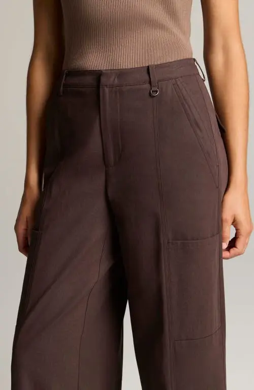 Vince Mid Rise Wide Leg Panel Pants