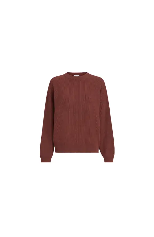 Brunello Cucinelli Sparkling Cashmere English Rib Sweater - Ruby