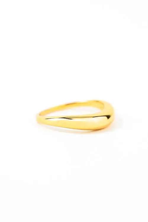 ZYNNIA COLLECTIVE Dome Slim Ring - Gold