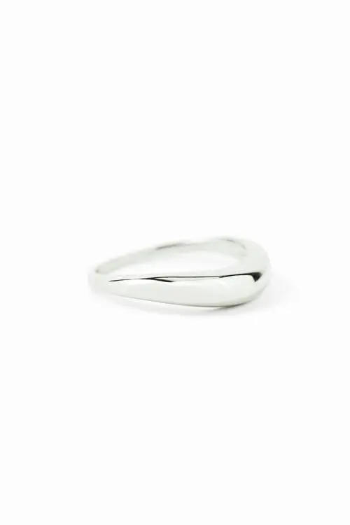ZYNNIA COLLECTIVE Dome Slim Ring - Silver