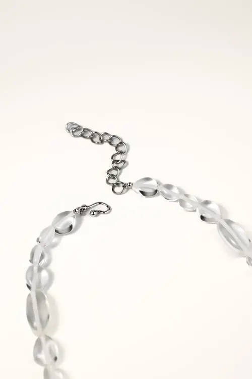 ZYNNIA COLLECTIVE See Through Pebble Necklace