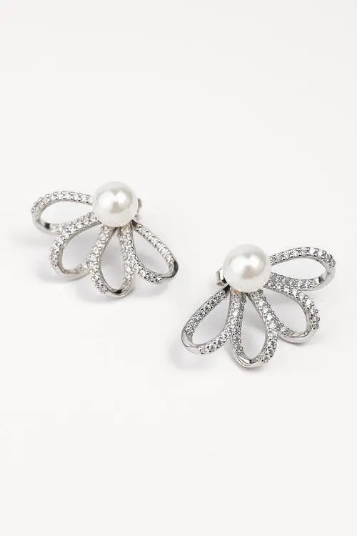 ZYNNIA COLLECTIVE Half Bloom Earrings