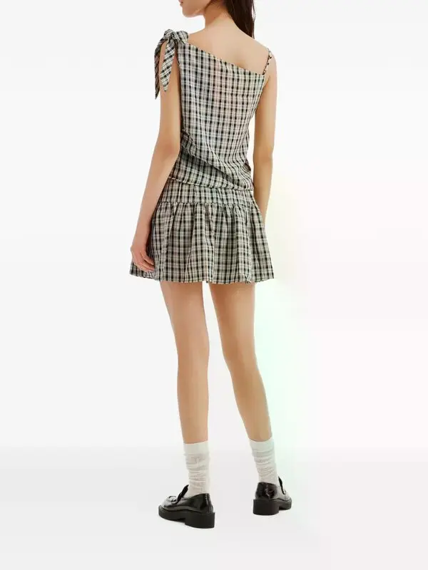 B+AB Check-pattern Tiered Jumpsuit