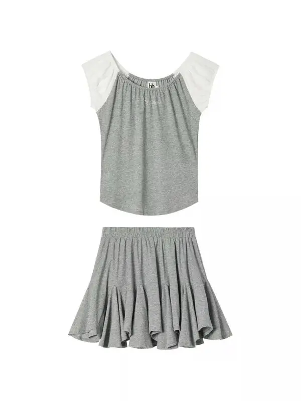 B+AB Embellished Top And Skirt Set