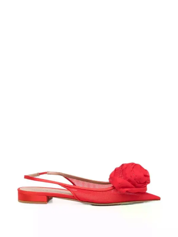 GEDEBE Floral Appliqué Slingback Shoes