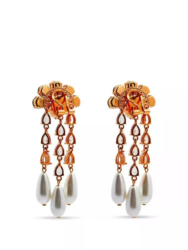 ANTON HEUNIS Crystal-embellished Faux Pearl Drop Earrings