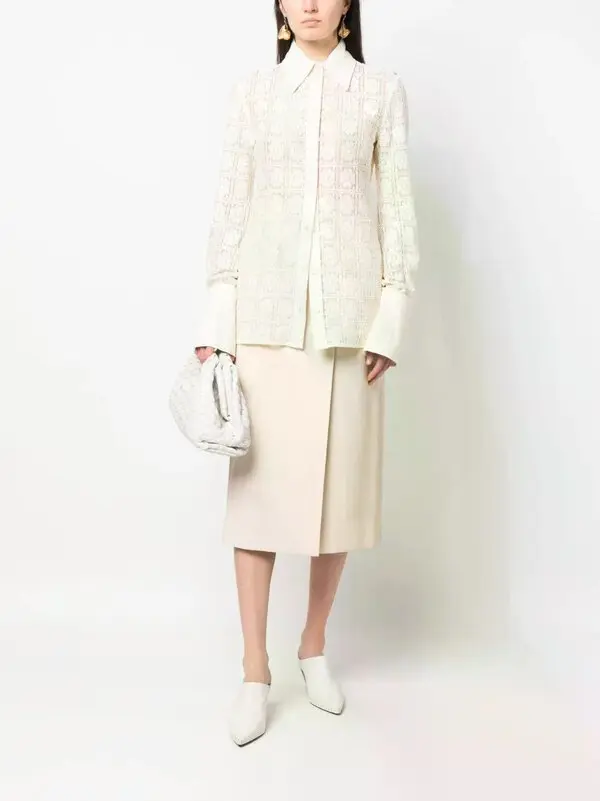 Sportmax Sava Floral-lace Fitted Shirt