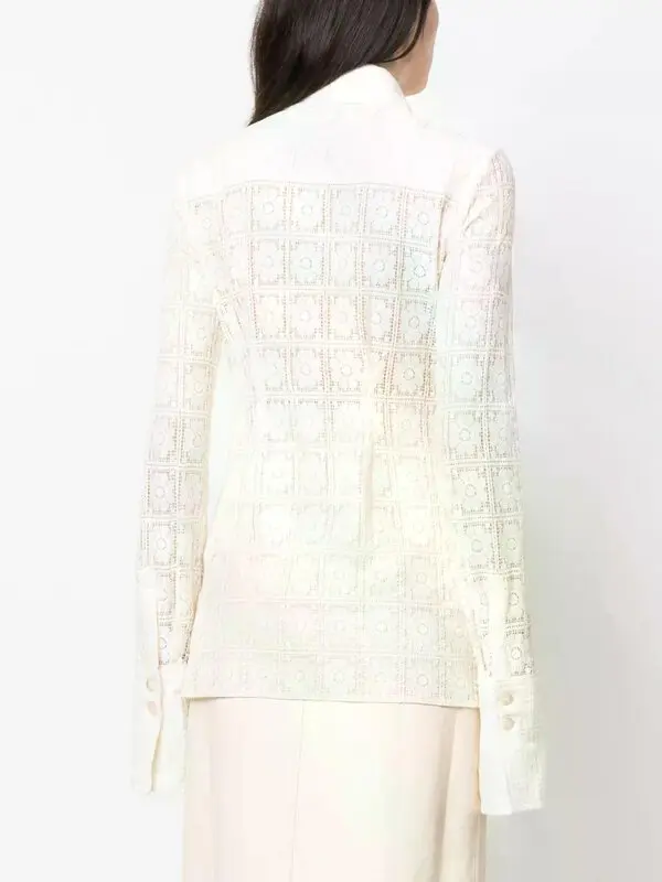 Sportmax Sava Floral-lace Fitted Shirt