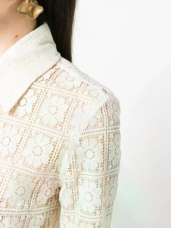 Sportmax Sava Floral-lace Fitted Shirt
