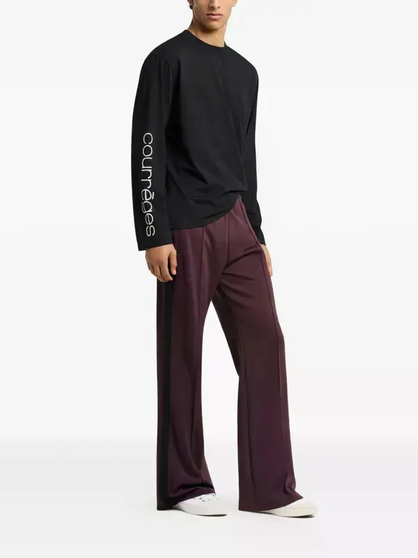 COURREGES Logo-print Long-sleeved T-shirt