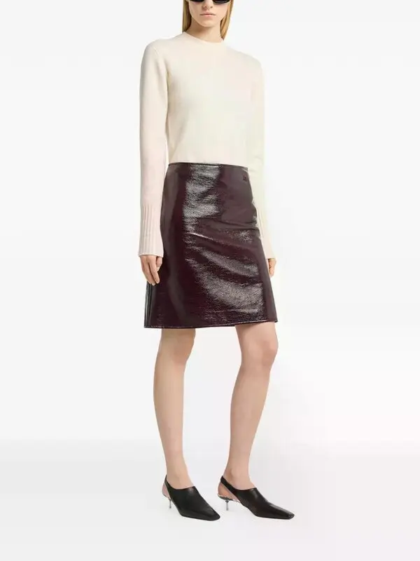 COURREGES Logo Patch Ribbed Sweater