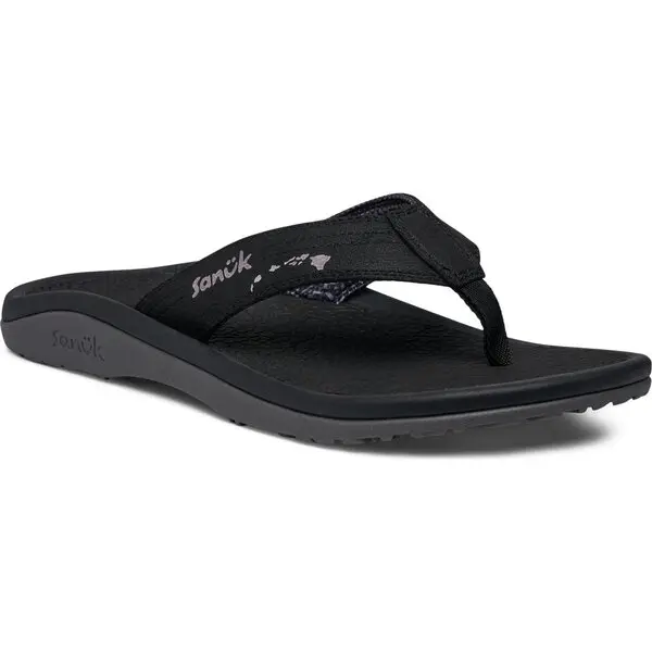 Sanuk On The Rocks Flip Flop - Black