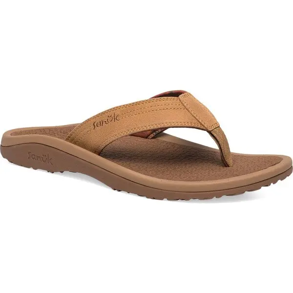 Sanuk On The Rocks Flip Flop - Tan