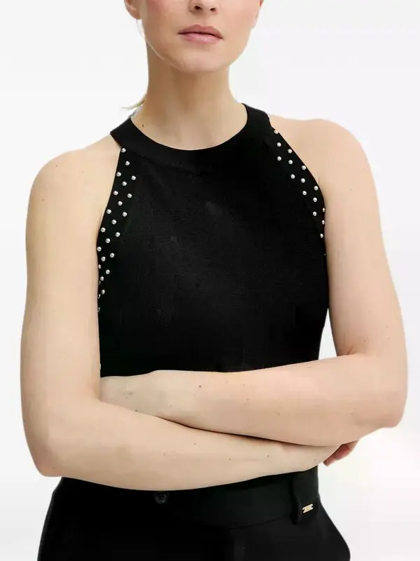 FRACOMINA Studded Halter-neck Tank Top