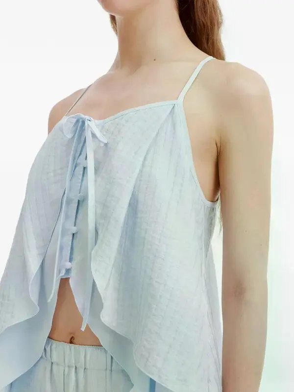 B+AB Ruffled Button-front Jumpsuit