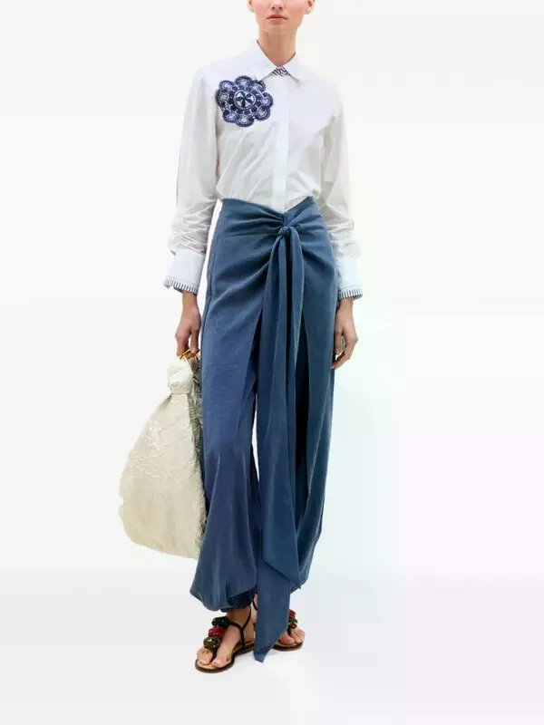 Silvia Tcherassi Felipe Bow Detail Trousers