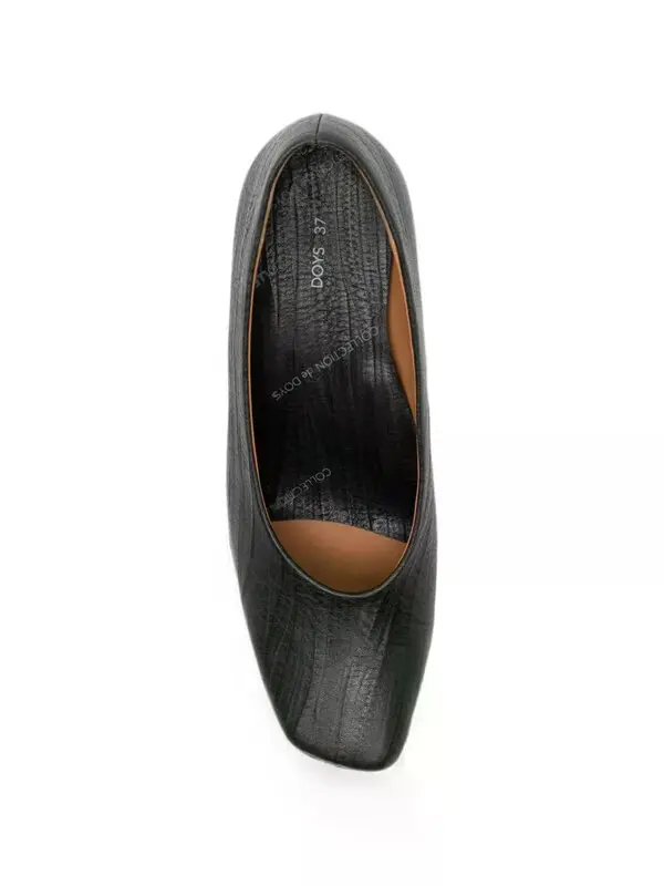 DOYS Turin Pumps With Crinkled Effect And Cut-out Wedge Heel