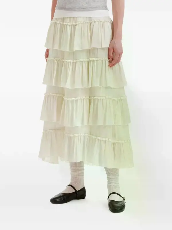 B+AB Tiered Ruffled Skirt