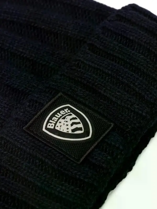 BLAUER. Cutter Ribbed Beanie - Blue