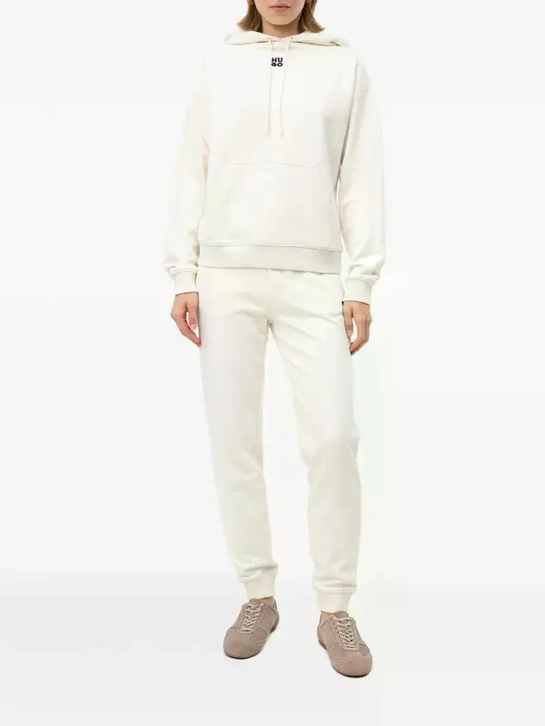 Hugo Logo Print Drawstring Hoodie