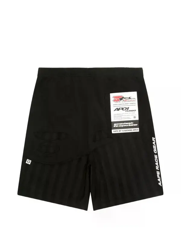 AAPE BY *A BATHING APE Logo-patch Striped Shorts