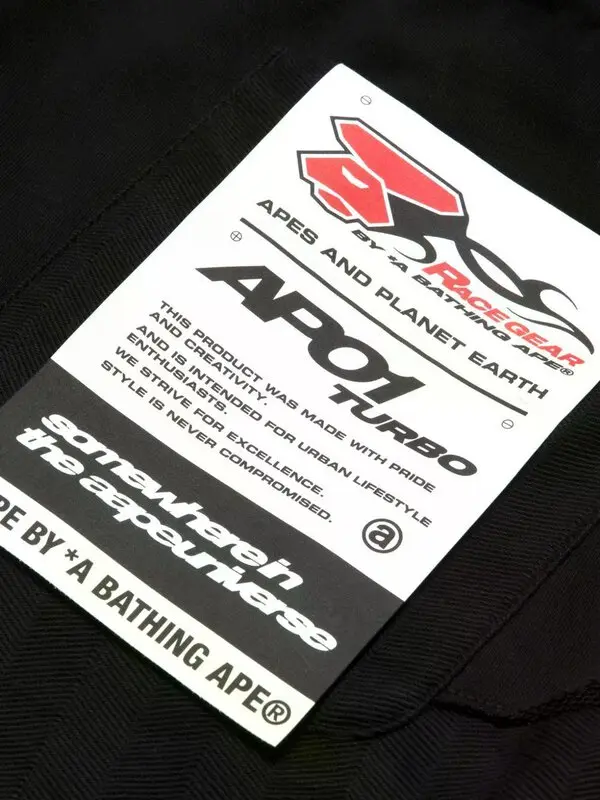 AAPE BY *A BATHING APE Logo-patch Striped Shorts