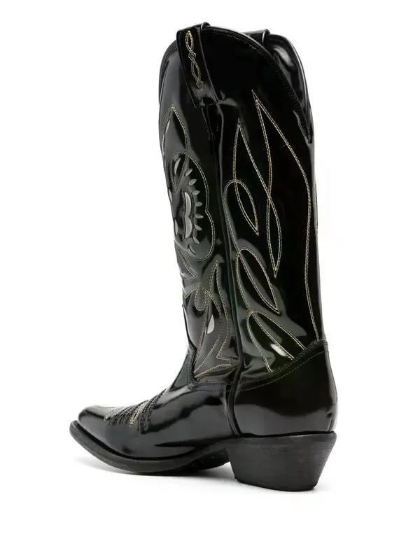 Dsquared2 Stitched Leather Western Boots