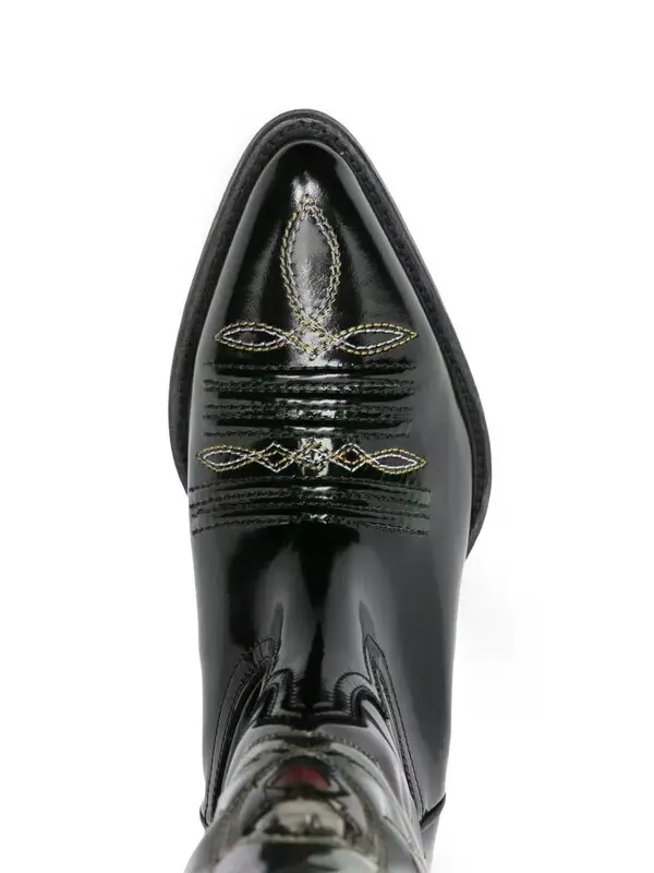 Dsquared2 Stitched Leather Western Boots
