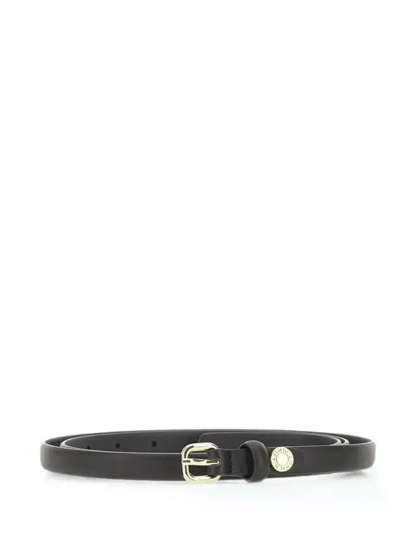 GIANNI CHIARINI Slim Calf Leather Belt - Black