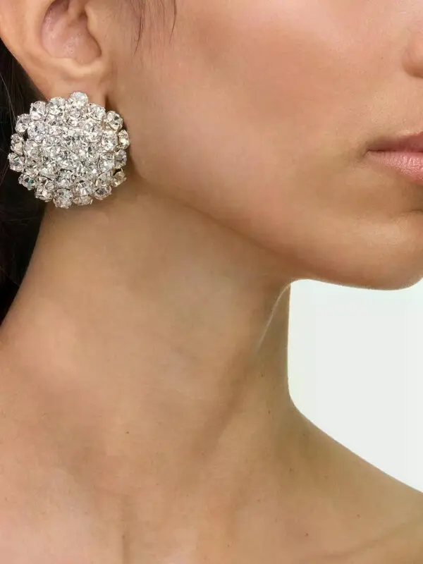 SELF-PORTRAIT Crystal Embellished Flower Earrings