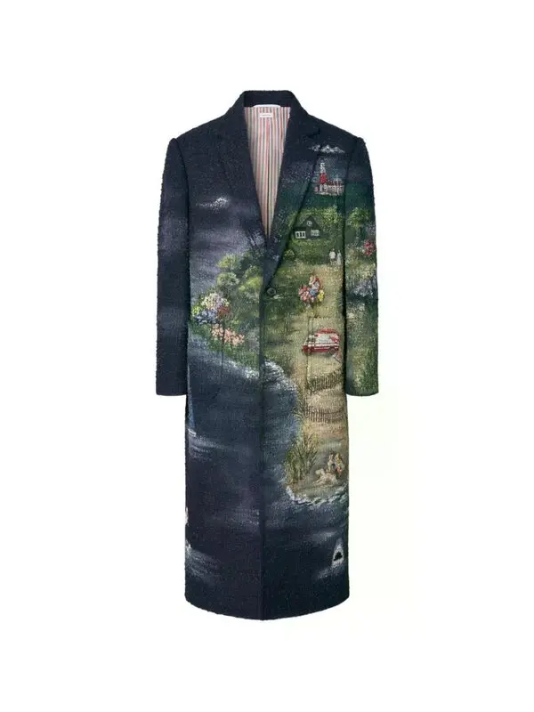 Thom Browne Nantucket Bouclé Scenic Coat