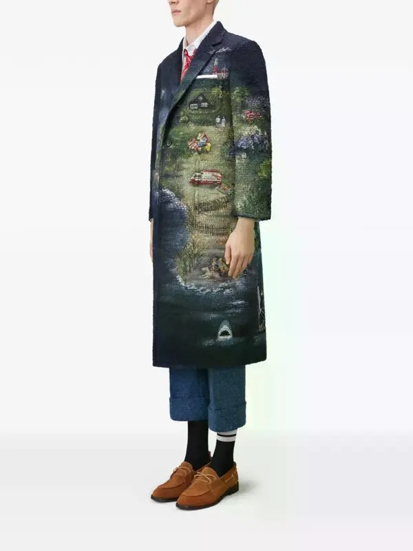 Thom Browne Nantucket Bouclé Scenic Coat