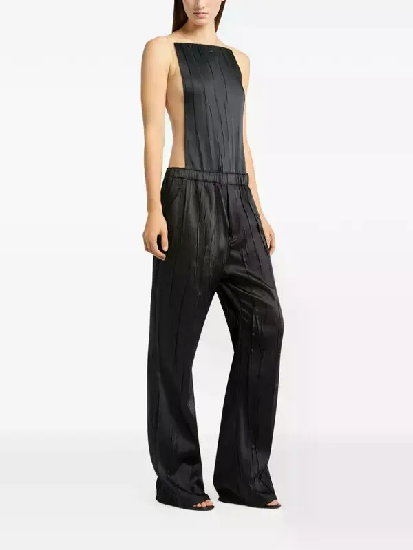 COURREGES Crinkled Satin Finish Trousers