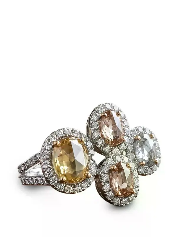HYT JEWELRY 20.9 Carat Oval-cut Diamond Cocktail Ring - Silver