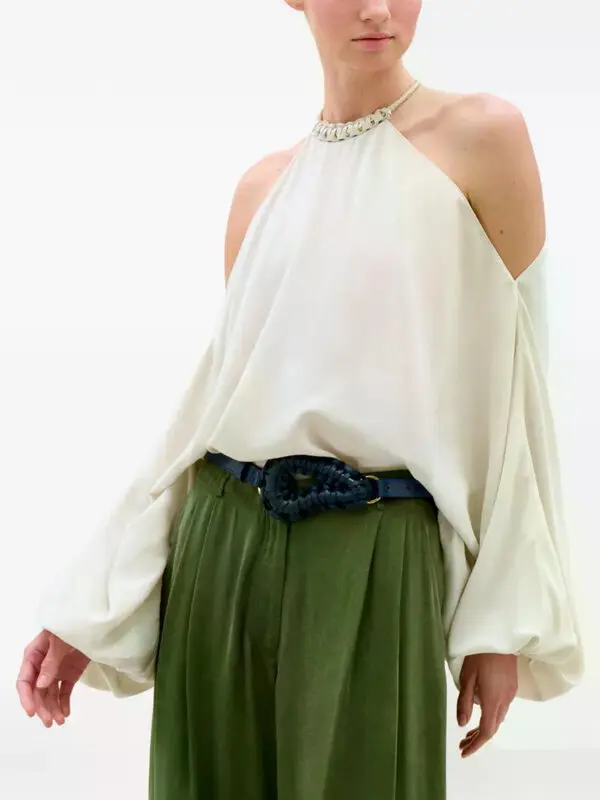 Silvia Tcherassi Consuelo Cold-shoulder Blouse