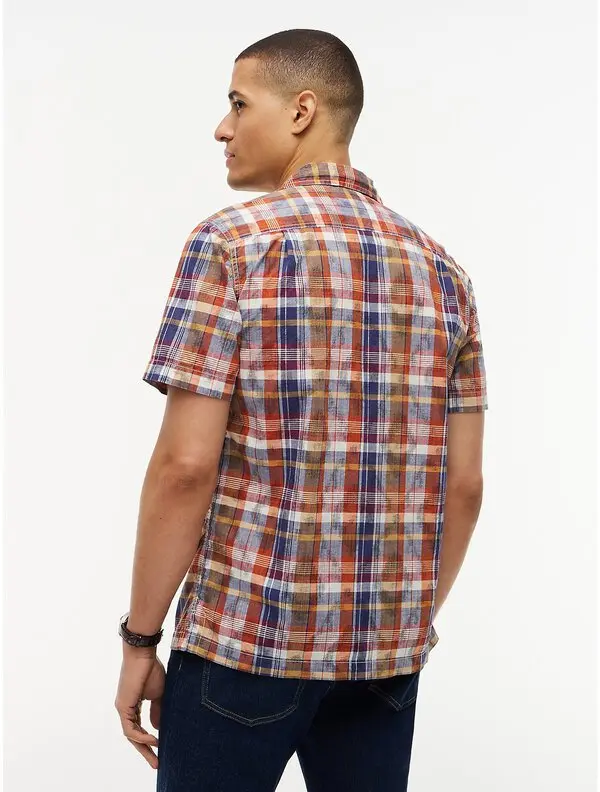 Tommy Hilfiger Regular Fit Ikat Plaid Camp Shirt