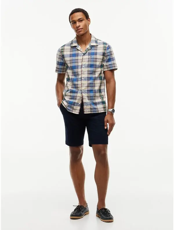 Tommy Hilfiger Regular Fit Ikat Plaid Camp Shirt