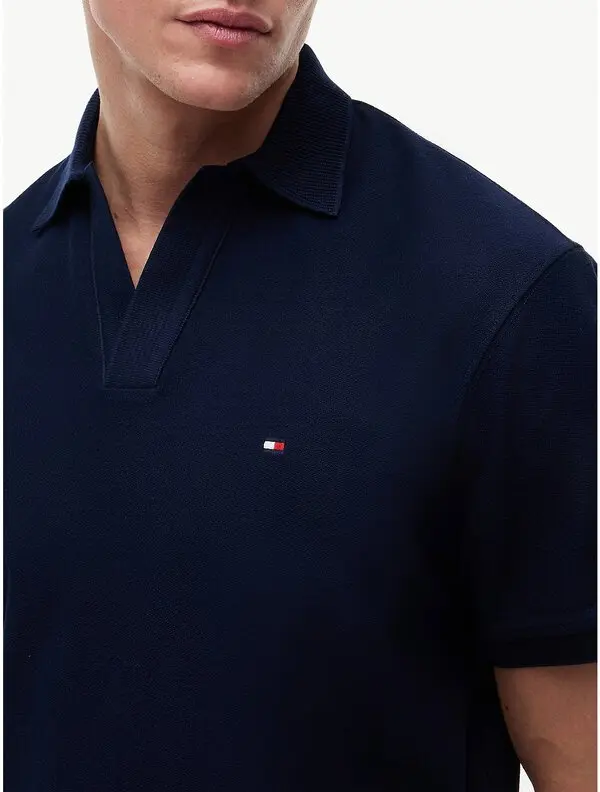 Tommy Hilfiger Classic Fit Open Placket Crepe Polo