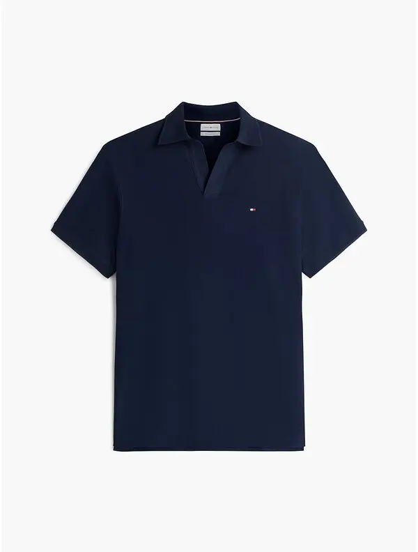 Tommy Hilfiger Classic Fit Open Placket Crepe Polo