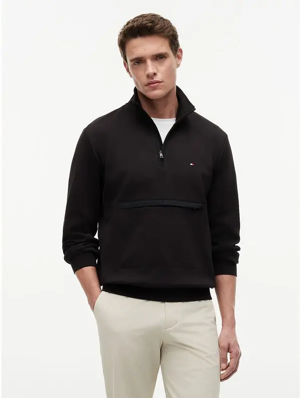 Tommy Hilfiger Performance Quarter-zip Sweatshirt - Black