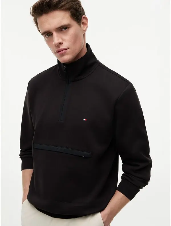 Tommy Hilfiger Performance Quarter-zip Sweatshirt - Black