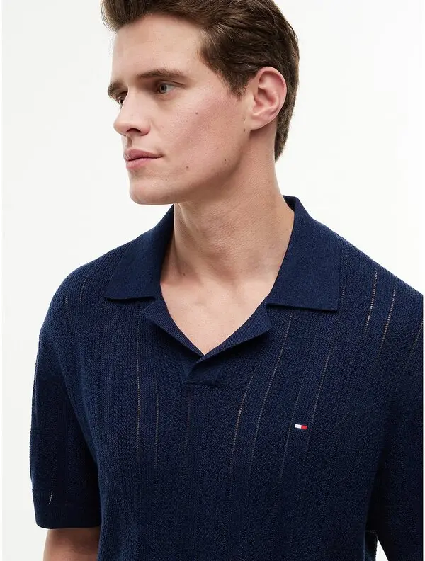 Tommy Hilfiger Relaxed Fit Pointelle Sweater Polo
