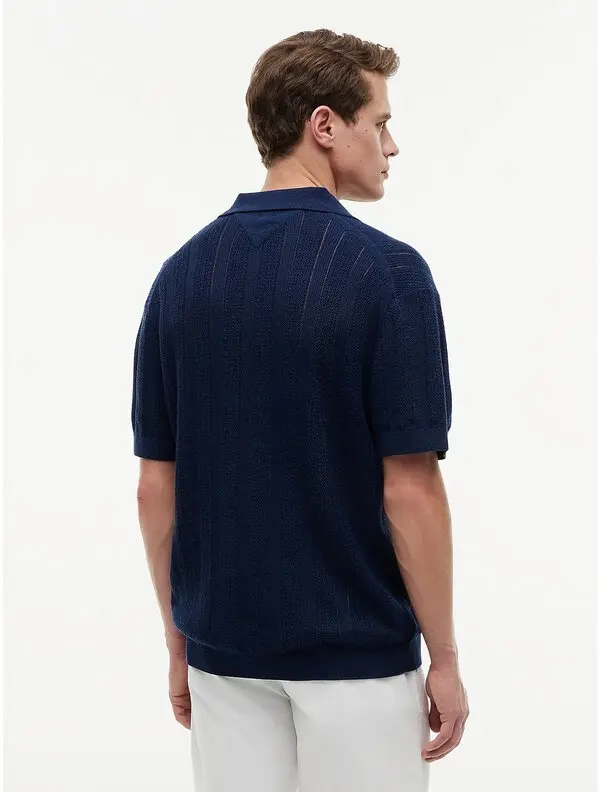 Tommy Hilfiger Relaxed Fit Pointelle Sweater Polo