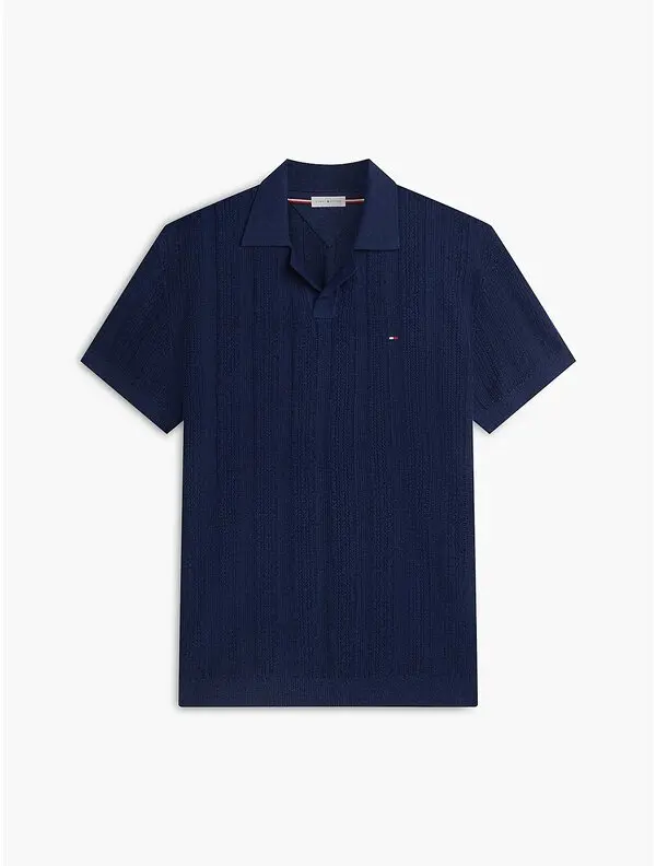 Tommy Hilfiger Relaxed Fit Pointelle Sweater Polo