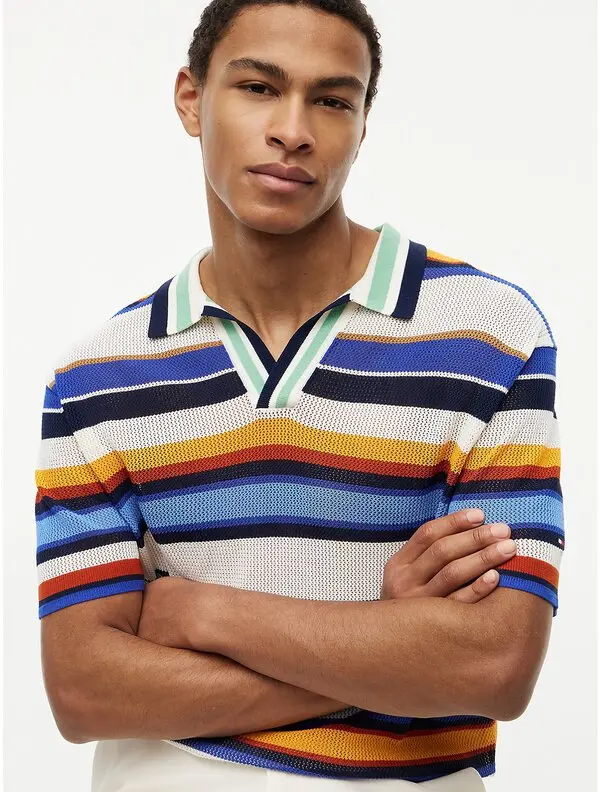 Tommy Hilfiger Relaxed Fit Multi-stripe Sweater Polo