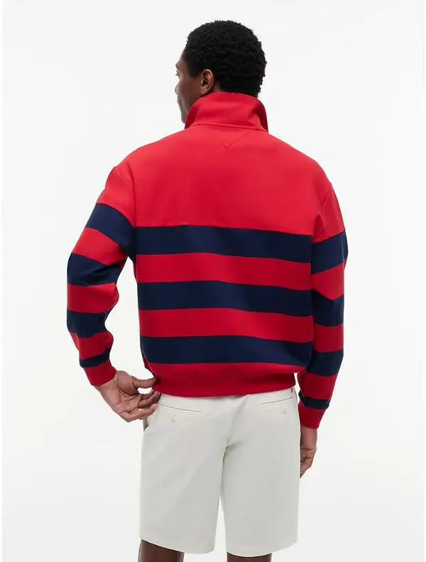 Tommy Hilfiger Breton Stripe Quarter-zip Sweatshirt