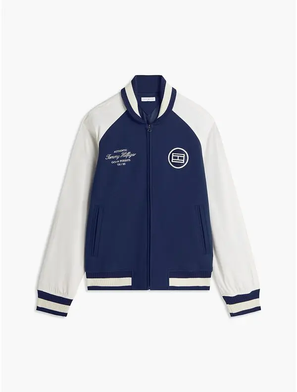 Tommy Hilfiger Nautical Mixed-media Bomber Jacket